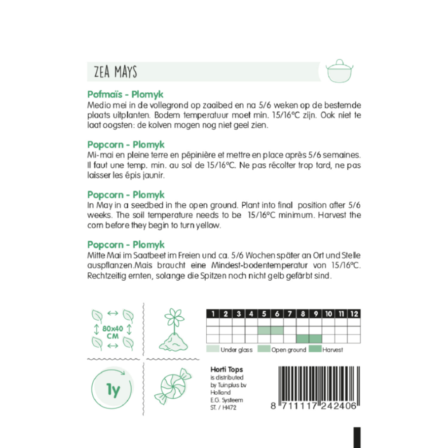 Pofmais/Popcorn Plomyk, type Peppi – Spore Nursery